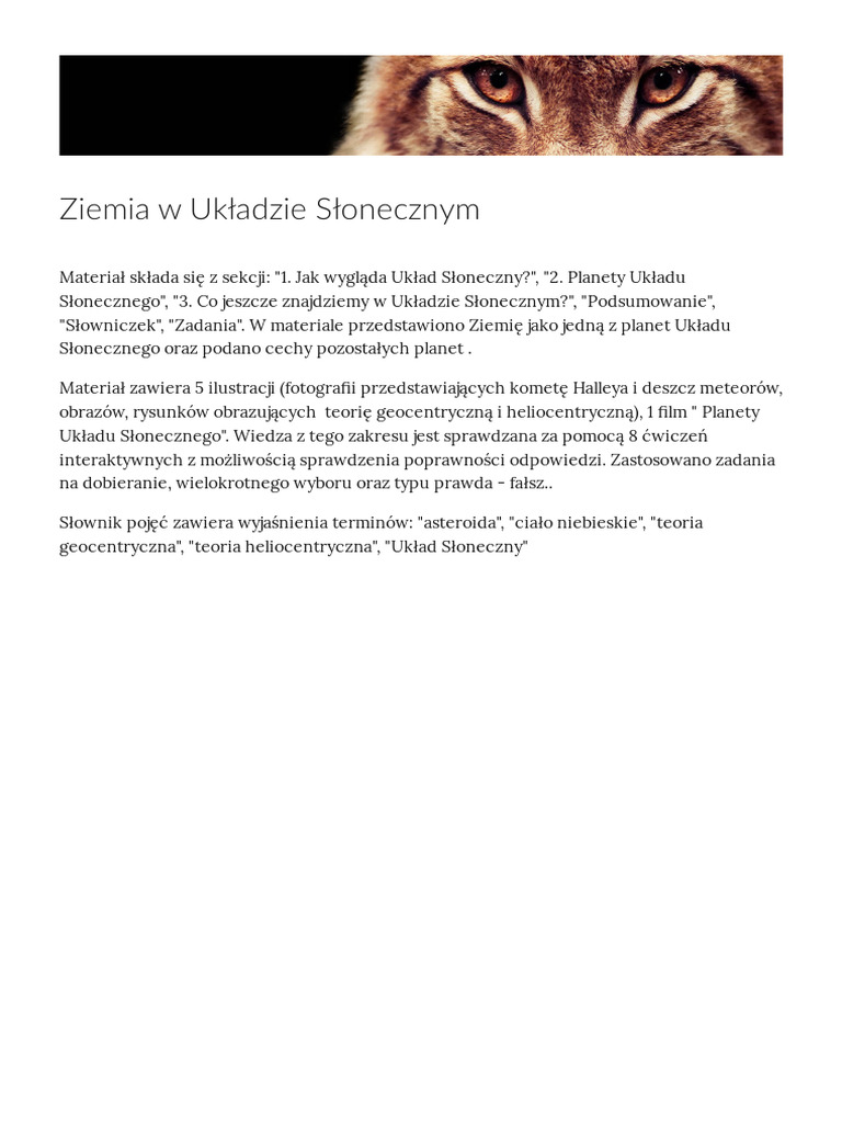 Ziemia W Ukladzie Slonecznym | PDF