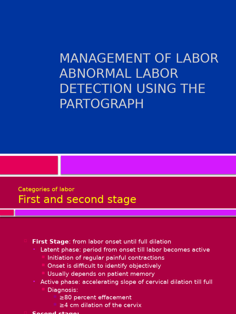 Labor Management and Partograph | PDF | Childbirth | Placenta