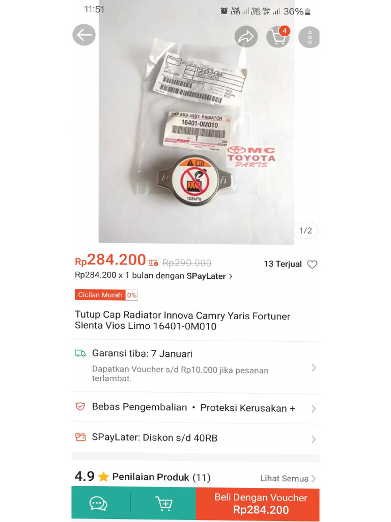 Radiator Cap Innova | PDF