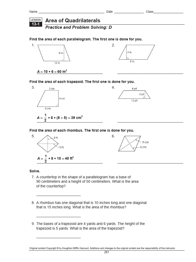 practice_d | PDF | Area | Euclidean Plane Geometry