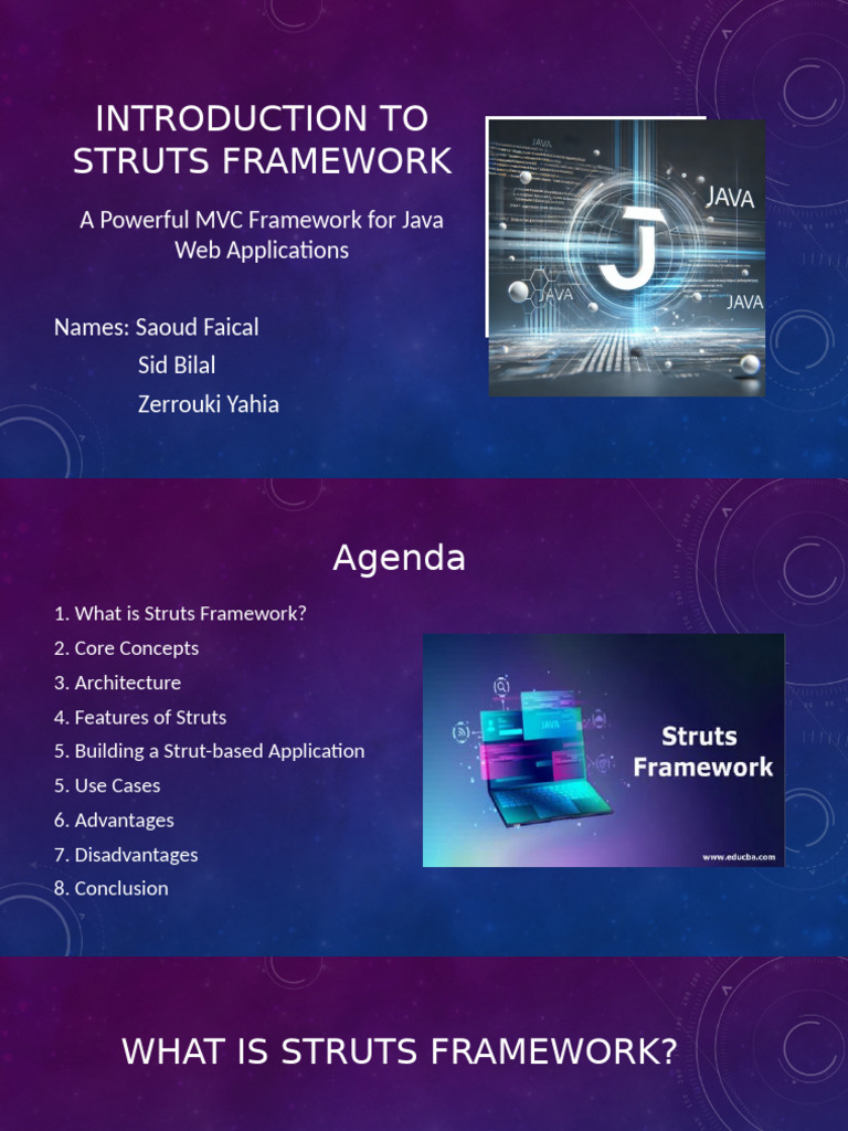 Struts Framework Presentation | PDF | Model–View–Controller | Information Technology Management