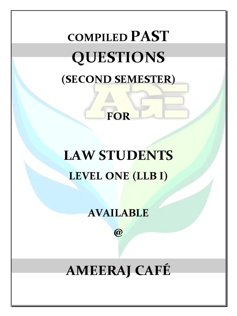 FACULTY OF LAW LLB I PAST Q Second Semeter | PDF | Elasticity (Economics) | Demand