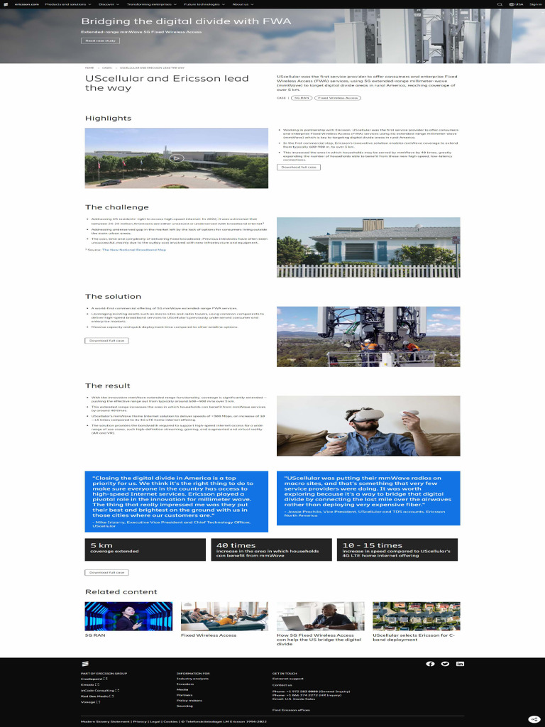 Case Study - Bridging The Digital Divide With FWA | PDF