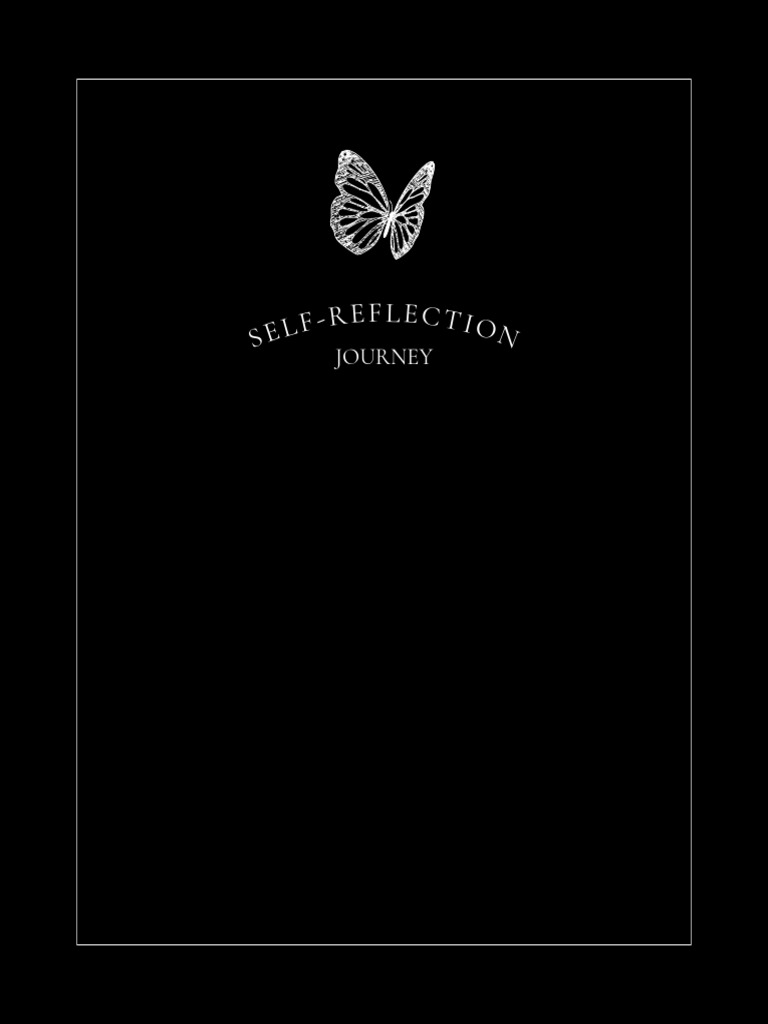 Black and White Minimal Self-Reflection Journal | PDF