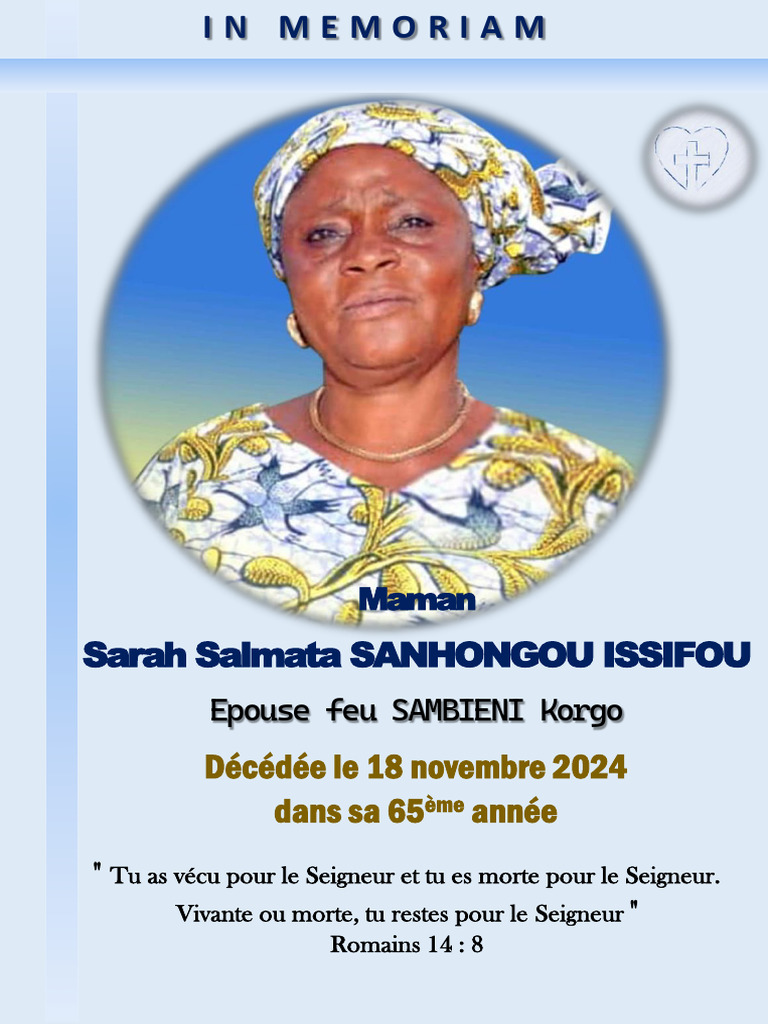 Hommage à Sarah Salmata SANHONGOU | PDF | Mort dans l'art et la culture