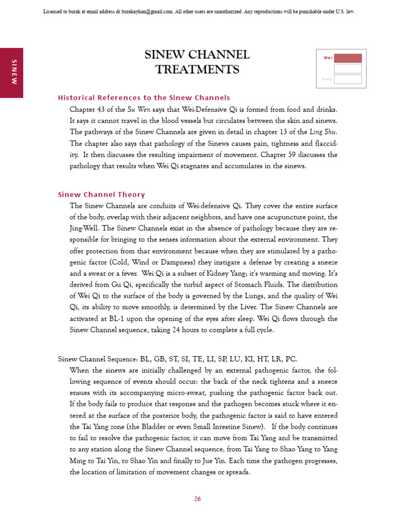 Sinew Channels & Wei Qi Theory | PDF | Clinical Medicine | Medical ...