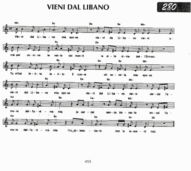 Vieni Dal Libano | PDF