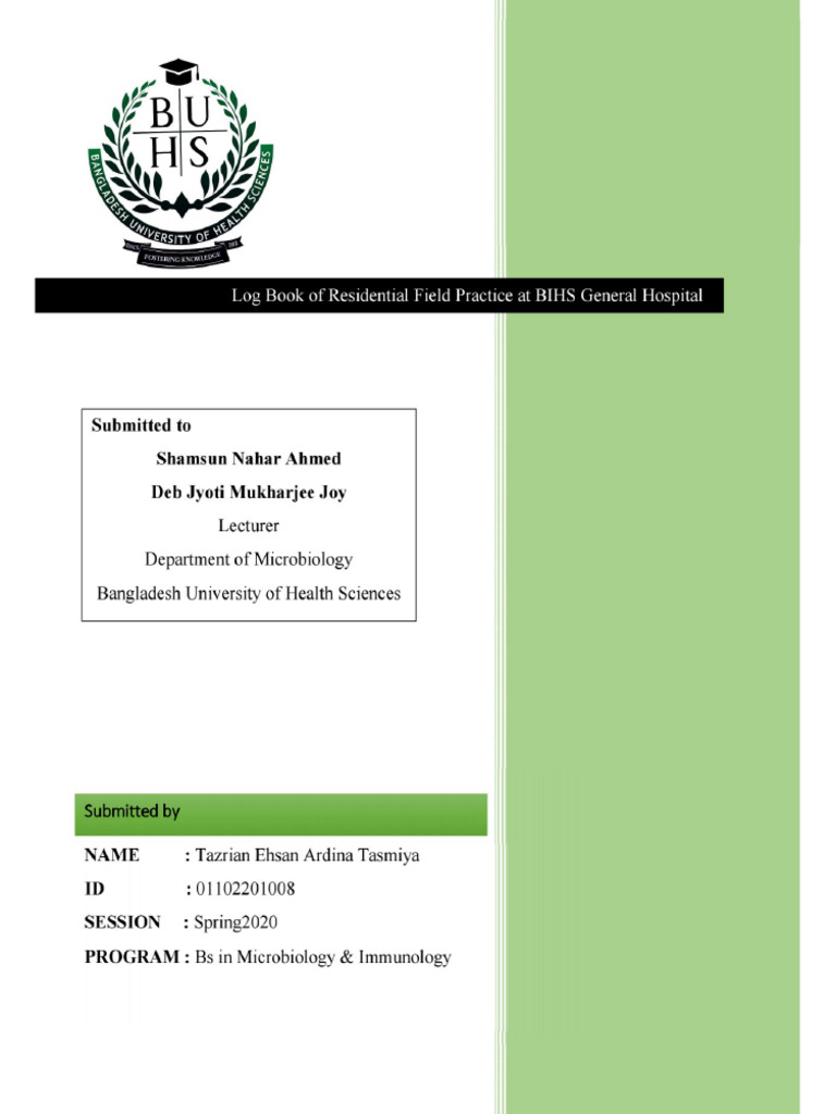 Residential Field Practice Logbook | PDF