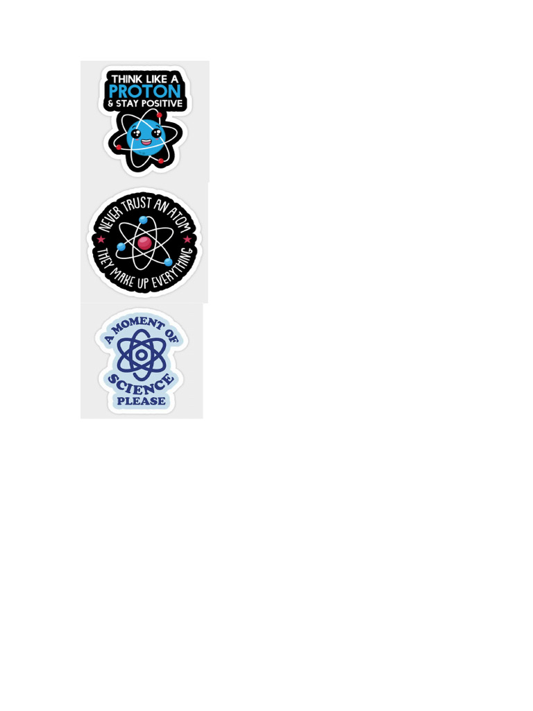 Science Stickers | PDF