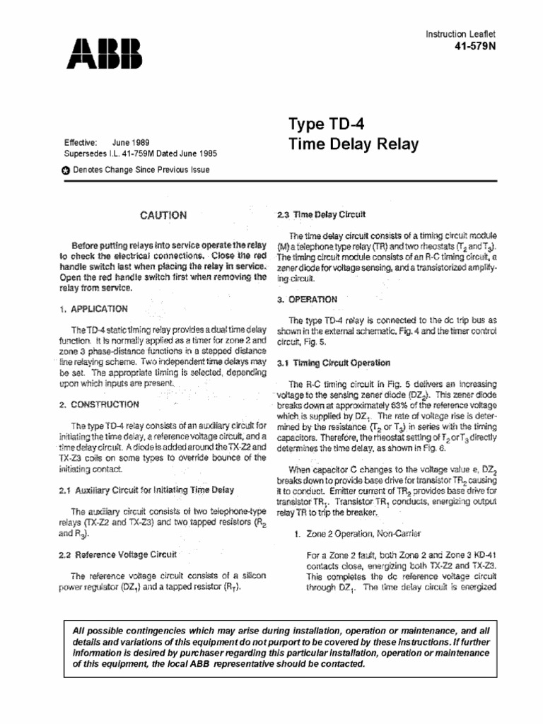 TD-4 Relay 41-579N | PDF