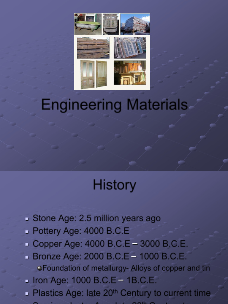 Engineering Materials Lecture1 | PDF | Alloy | Steel