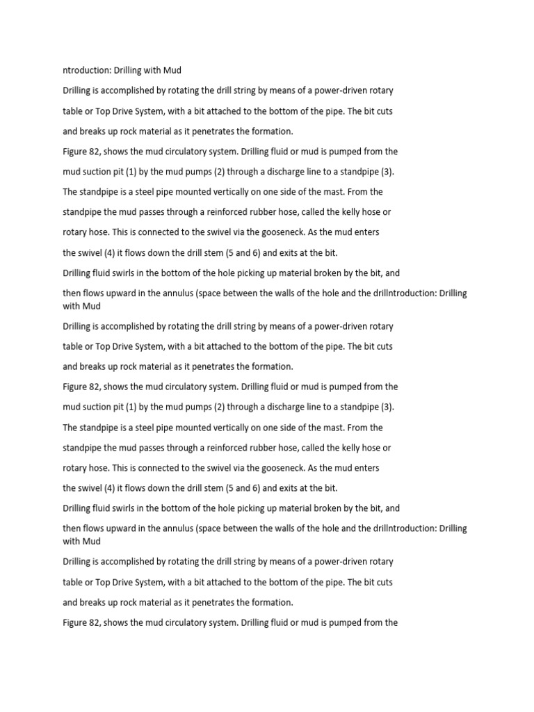 Drilling with Mud | PDF | Pump | Drilling