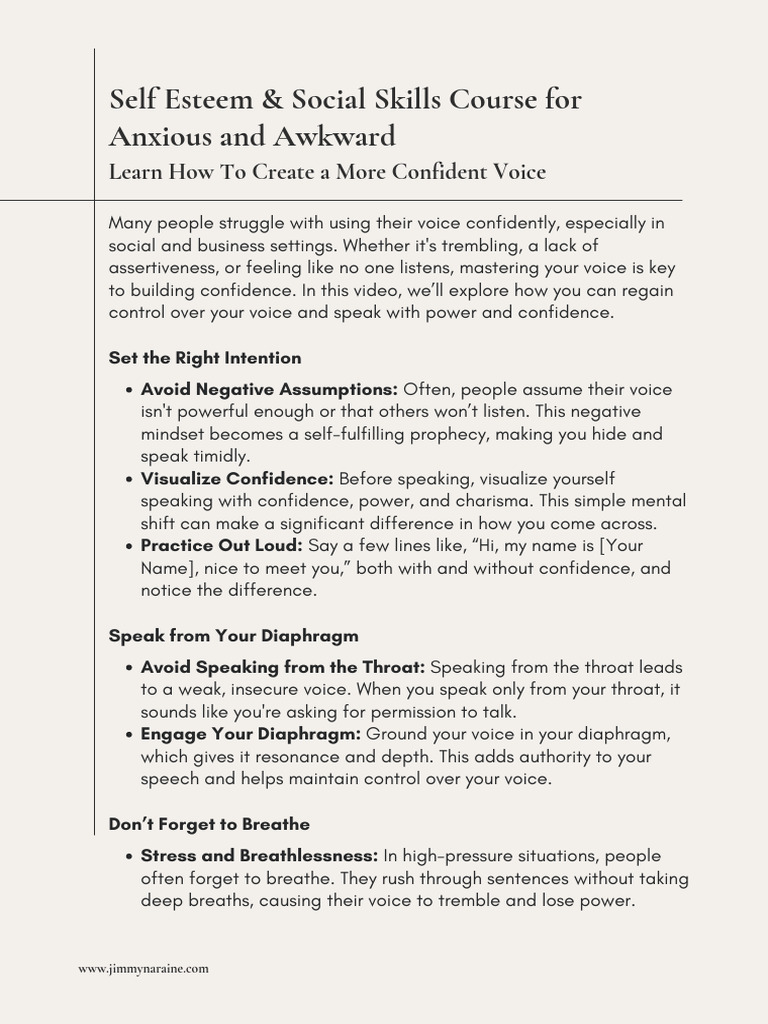Learn How To Create A More Confident Voice | PDF | Human Voice | Singing