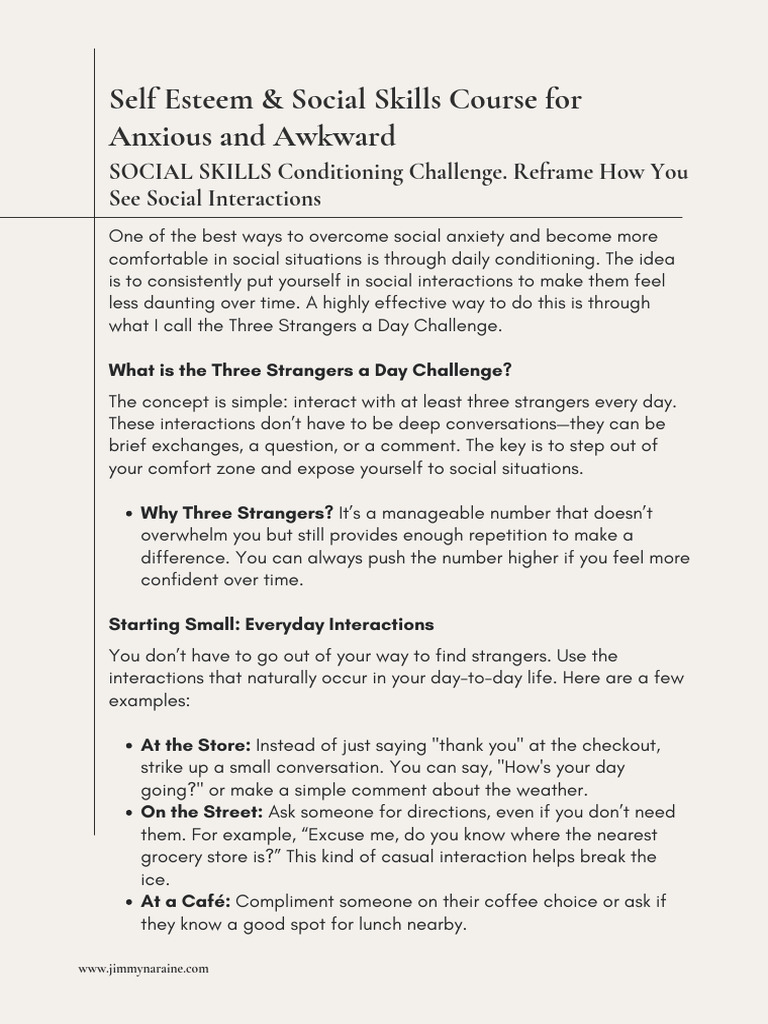 SOCIAL+SKILLS+Conditioning+Challenge.+Reframe+How+You+See+Social+Interactions | PDF | Social ...