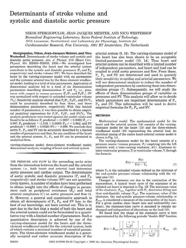 Determinants of Stroke Volume and Systol | PDF | Blood Pressure | Heart