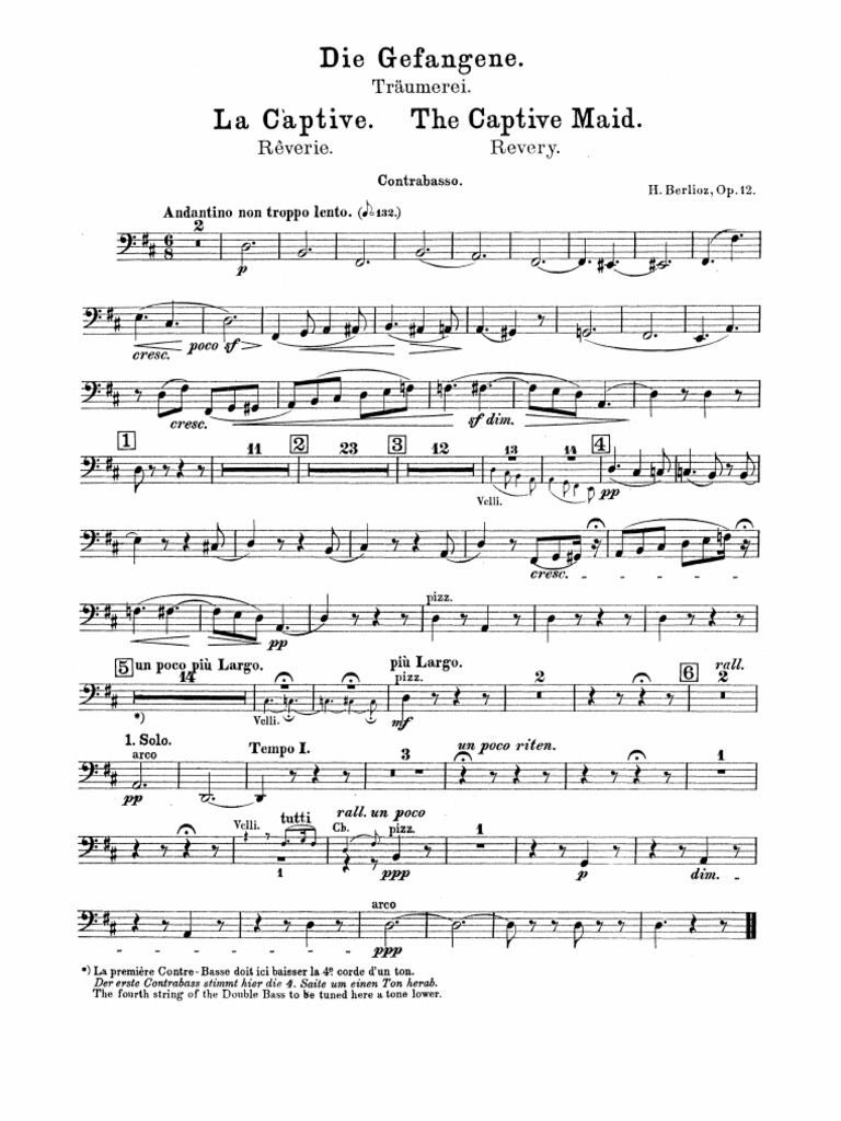 3.BERLIOZ - LE CAPTIVE, OP. 12 - Basses | PDF