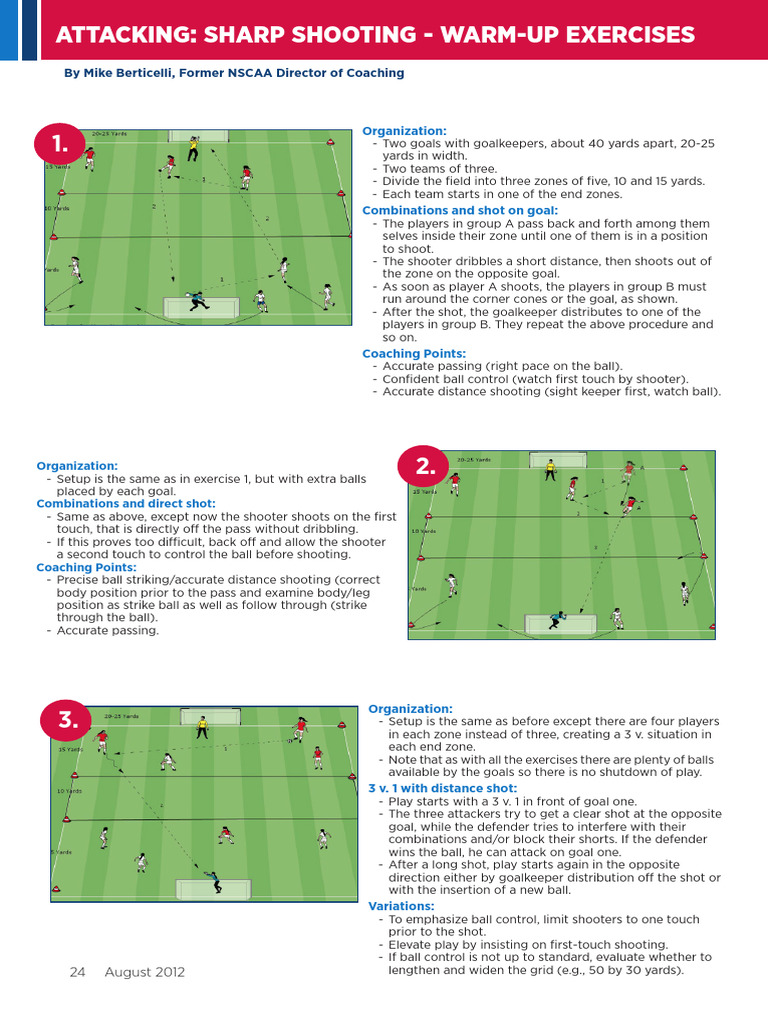Soccer Shooting Drills and Techniques | PDF | Forward (Association ...