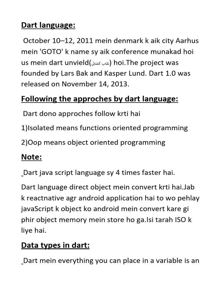 12data Type And Strings In Dart Pdf Computer Programming Software Engineering