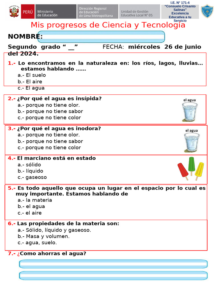 mis progresos de Ciencia y personal de junio2024 (Recuperado automáticamente) | PDF | Agua