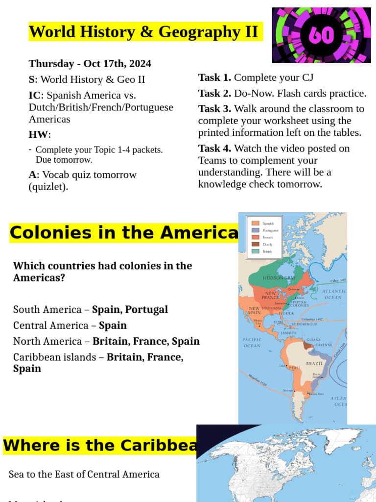 U2W3 - European Colonies in The Americas | PDF | New Spain | European ...