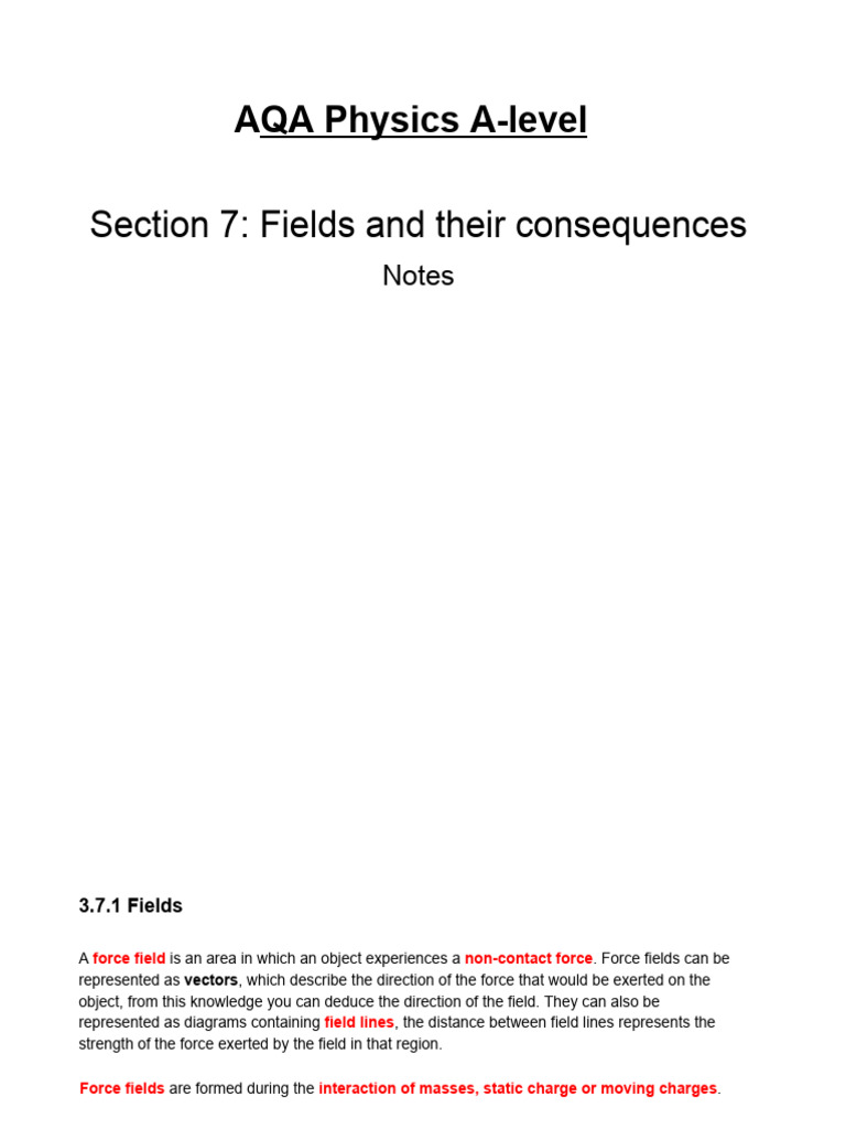 Section 7 Gravitational Fields | PDF | Force | Orbit