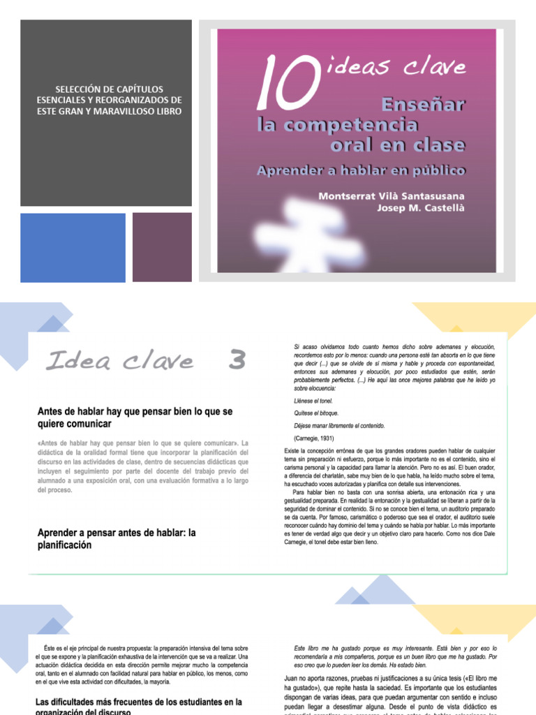 IDEAS CLAVE_ENSEÑAR LA COMPETENCIA ORAL EN CLASES | PDF IDEAS CLAVE_ENSEÑAR LA COMPETENCIA ORAL EN CLASES | PDF