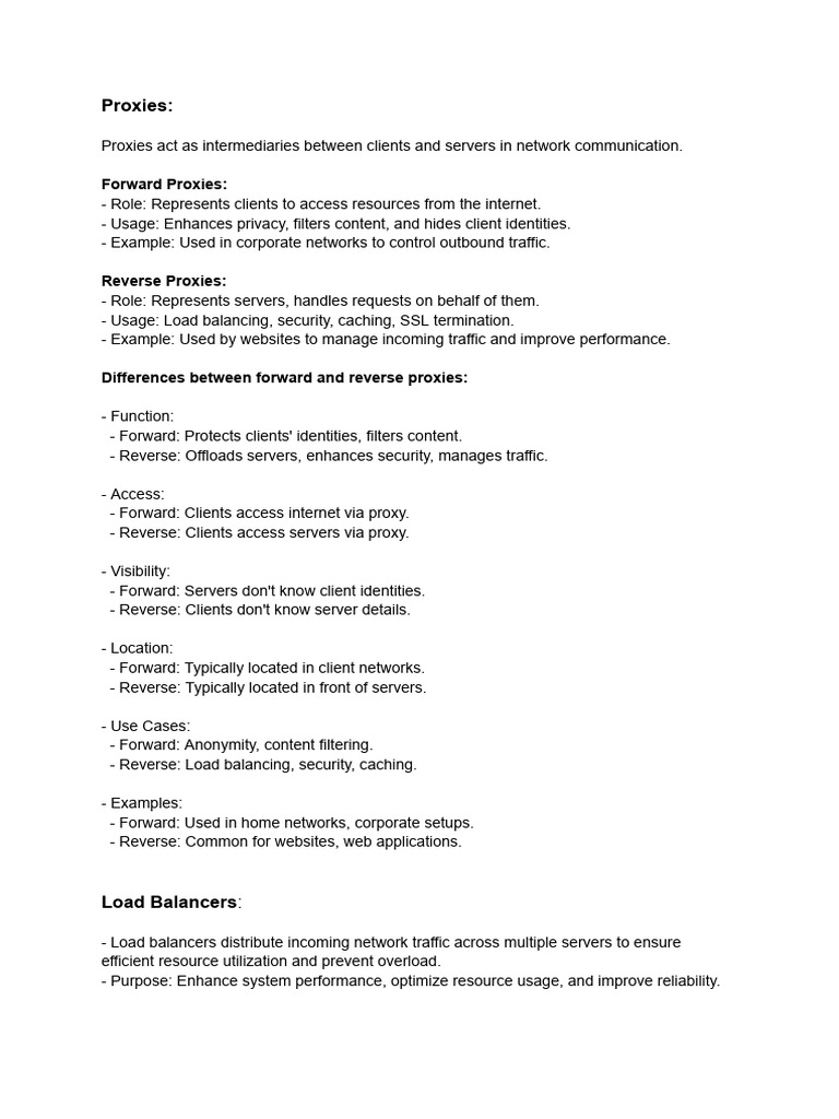 Class 6 - Proxies, Load Balancers | PDF | Proxy Server | Load Balancing (Computing)