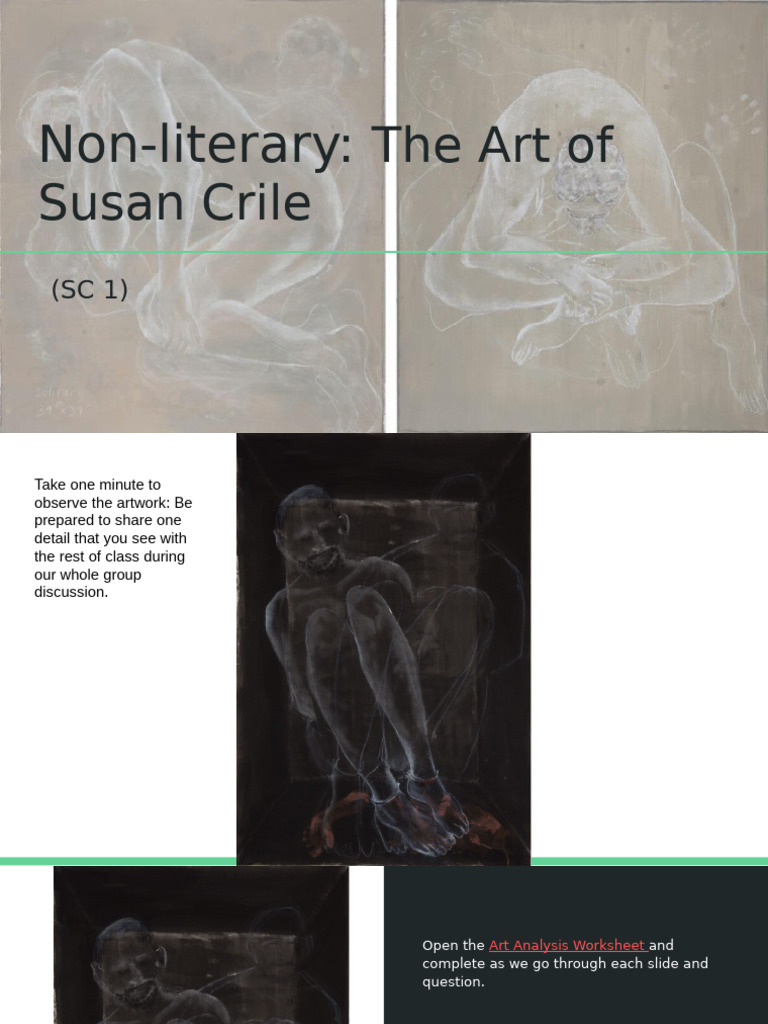 Art Analysis Guide for Susan Crile | PDF
