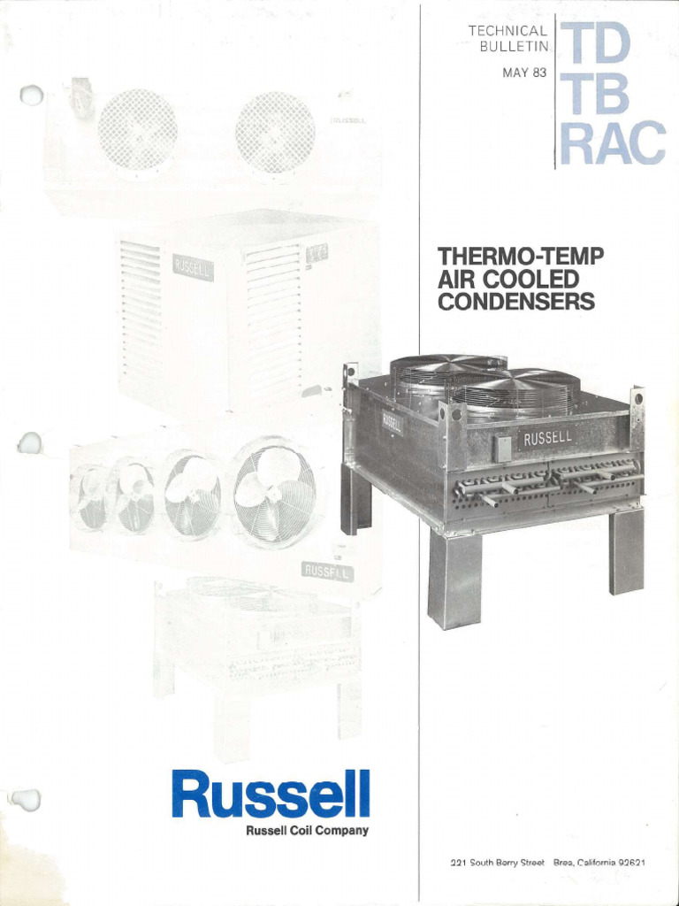 Thermo-Temp Air Cooled Condenser 1983 | PDF