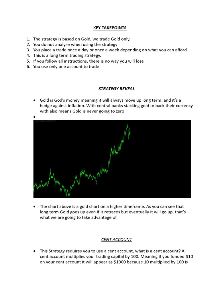 100% Accurate Gold Strategy | PDF | Money | Trade