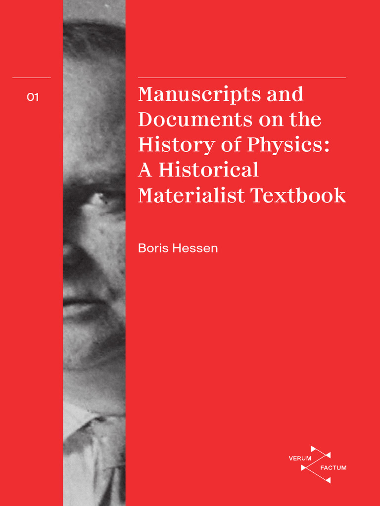 Manuscripts and Documents on the History of Physics_ a -- Boris Hessen ...