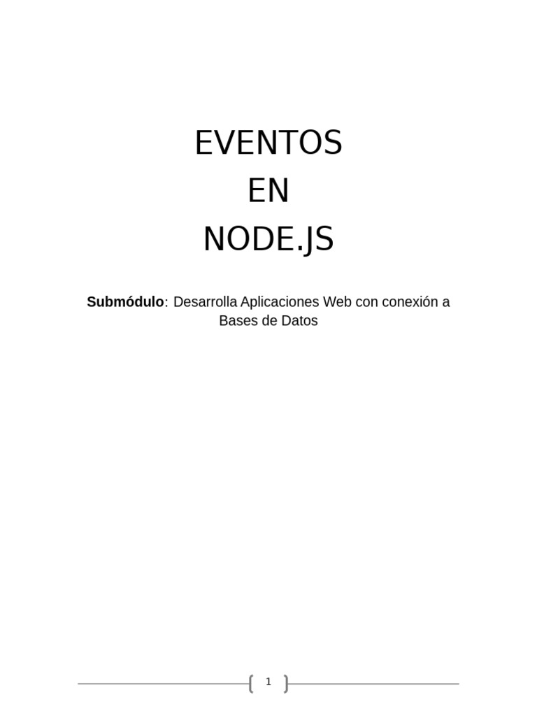 Eventos en Node - Js | PDF