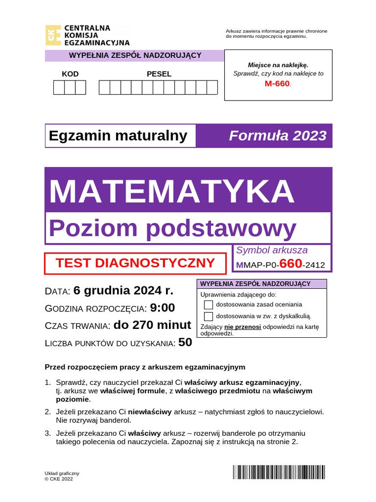 Arkusz Chemia Podstawowa 2025 | PDF