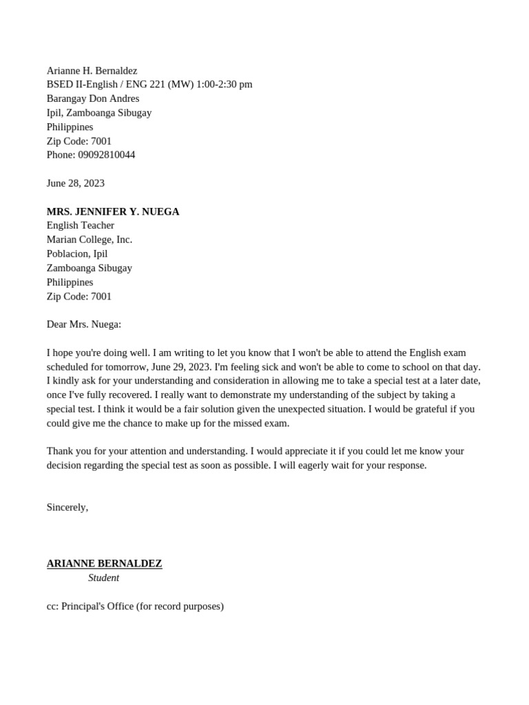 Technical Writing Letter | PDF