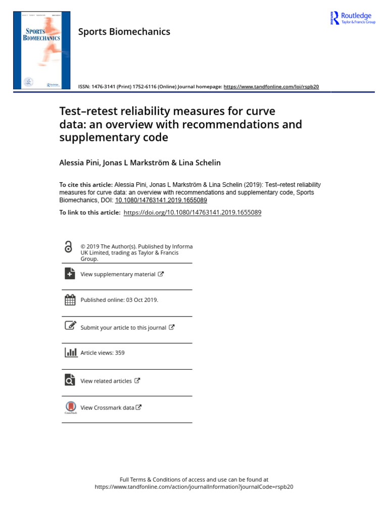 2019 - PINI - Test Retest Reliability Measures For Curve Data An ...