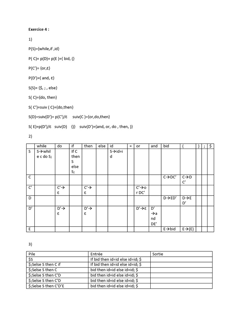 ExamenCorrection Examen TLA | PDF