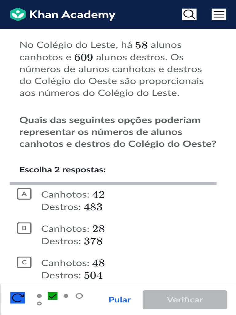 2º Bimestre 1 Teste 2º Bimestre Khan Academy 7 | PDF