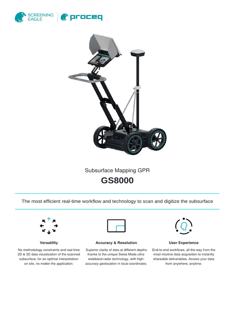 SF Proceq gs8000 Subsurface Utility GPR | PDF | Electronics | Telecommunications Engineering