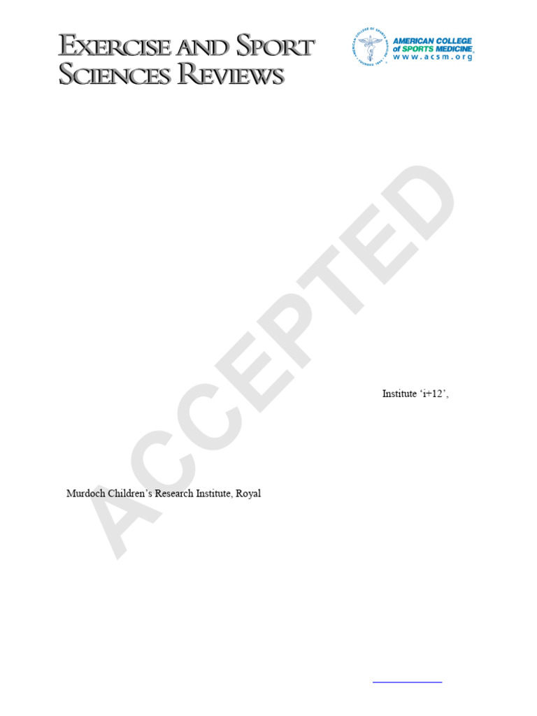 2018 - ALWAY - Statistical Considerations For Exercise Protocols Aimed ...
