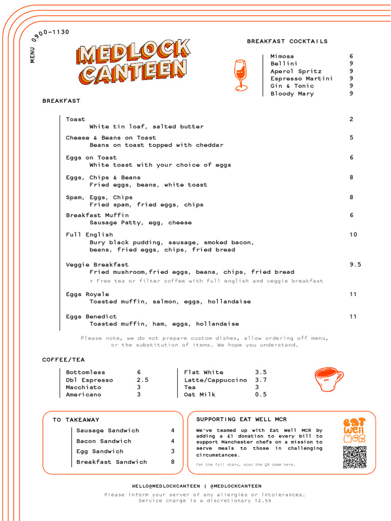 Breakfast Menu Overview | PDF | Meal | Foods