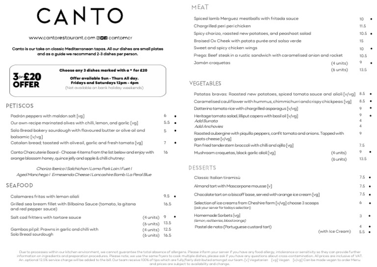 Canto Menu Ss 2024 Editable Copy SB Squid 2 | PDF | Sauce | Western Cuisine