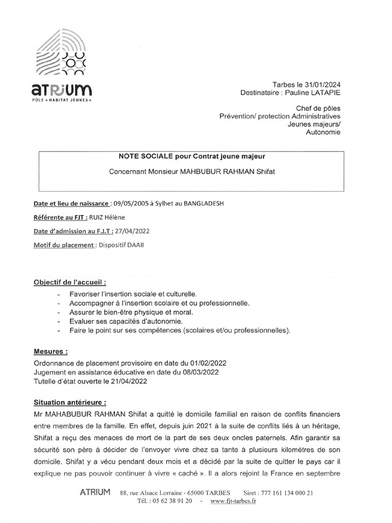 Note Sociale Shifat Mahbubur Rahman | PDF