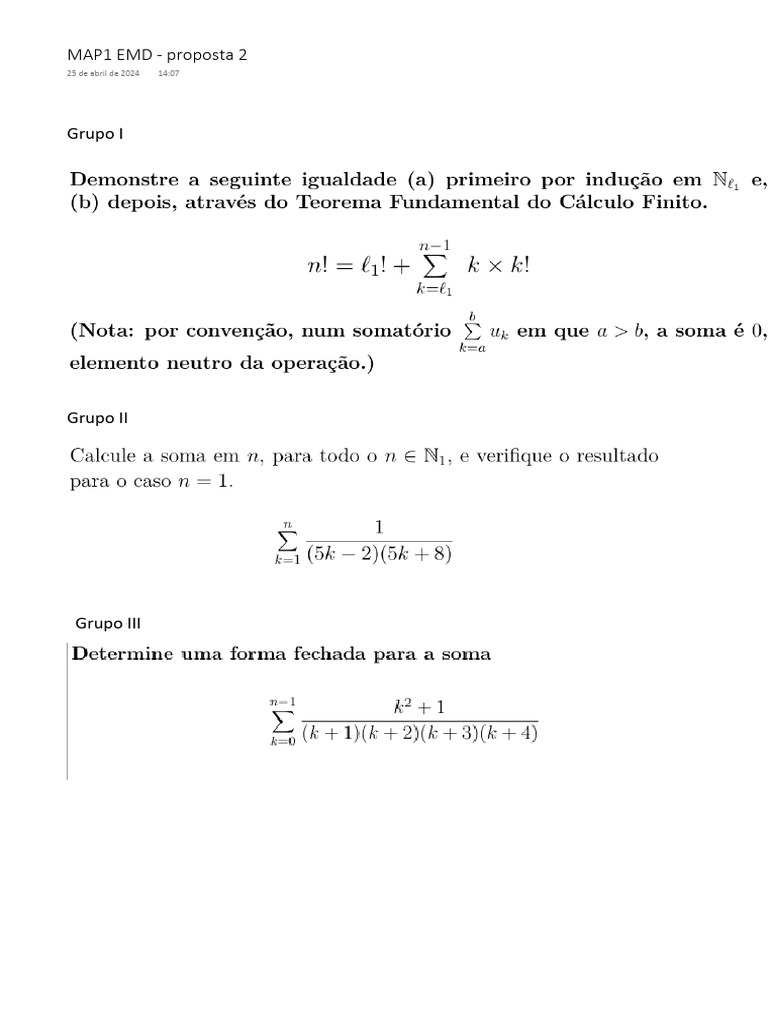 MAP1 EMD - Proposta 2 | PDF