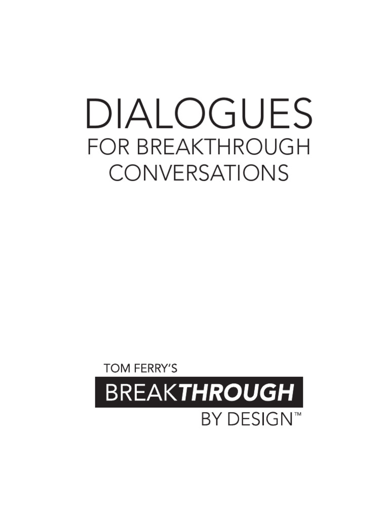 2013 BreakThrough by Design Dialogue Book v6HR | PDF