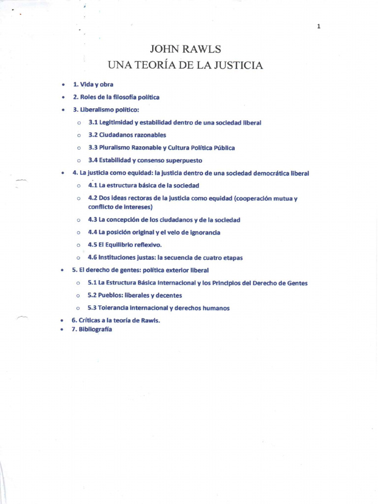 John Rawls - Una Teoría de La Justicia | PDF