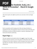 Excel Math Symbols and Alt Codes Guide | PDF | Microsoft Excel ...