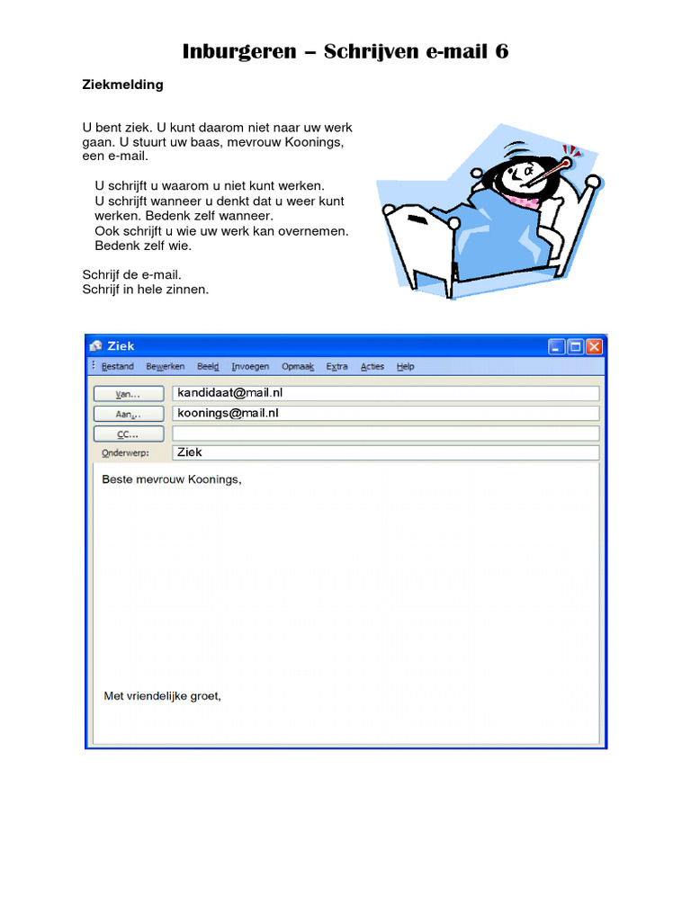Extra - Schrijven E-Mail 6 | PDF