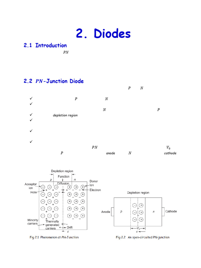 Electronics Topic 2_Diodes | PDF | P–N Junction | Diode