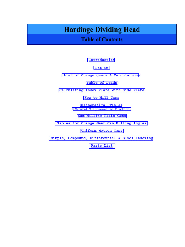 Dividing_Head | PDF | Trigonometric Functions | Mechanical Engineering