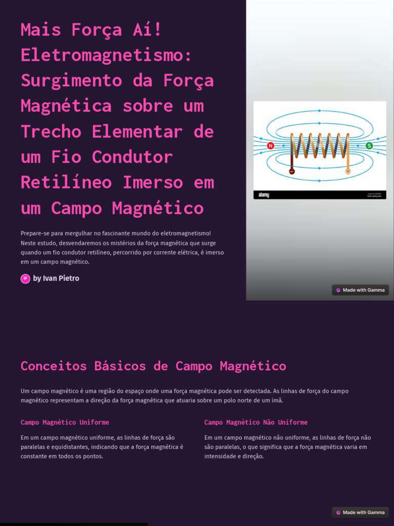 Mais Forca Ai Eletromagnetismo Surgimento Da Forca Magnetica Sobre Um ...